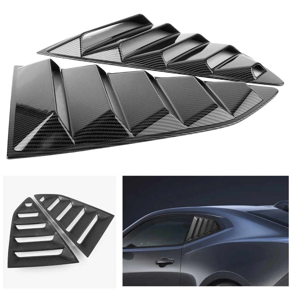2Pcs-Carbon-Fiber-Styling-Car-Rear-Side-Window-Louver-Side-Vent-Cover ...