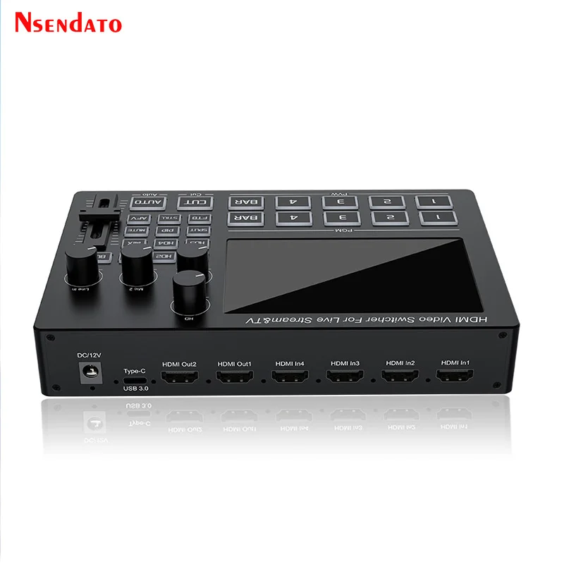 1080p 60hz hdmi switcher de vídeo 4 canais 5.5 Polegada tela full hdmi ...