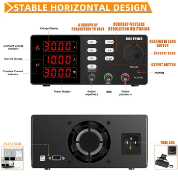 Fuente de alimentación CC programable, accesorio ajustable de ...