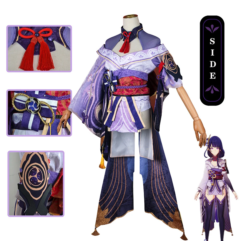 Raiden Shogun Cosplay Anime Genshin Impact Costume Raiden