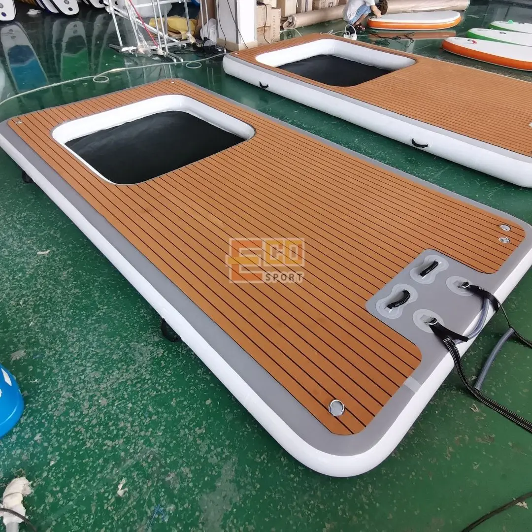 Plate forme flottante populaire en teck Eva ponton, plate forme ...