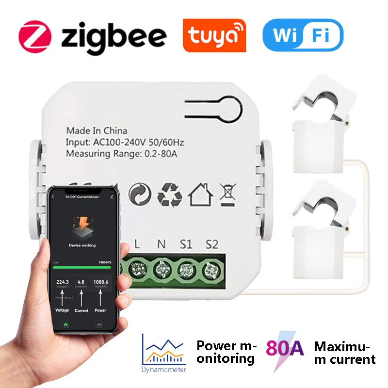 Tuya-ZigBee-Single-Phase-80A-Energy-Meter-APP-Control-Current ...