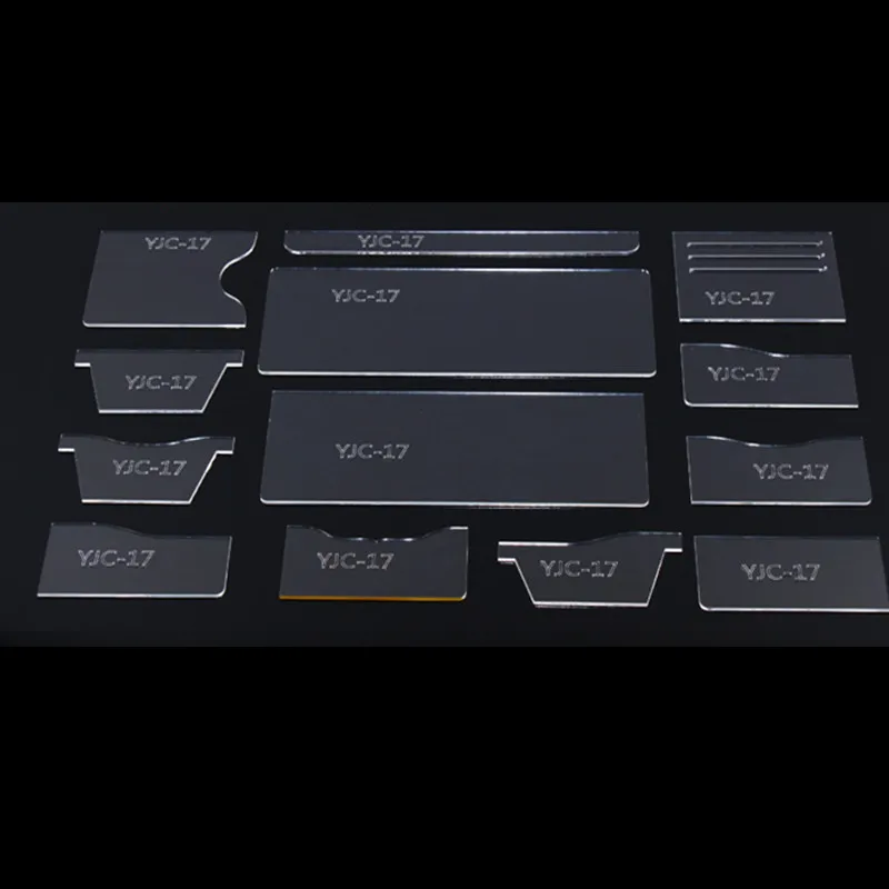 13Pcs-Set-Clear-Acrylic-Wallet-Stencil-Set-Template-Leather-Handcraft ...