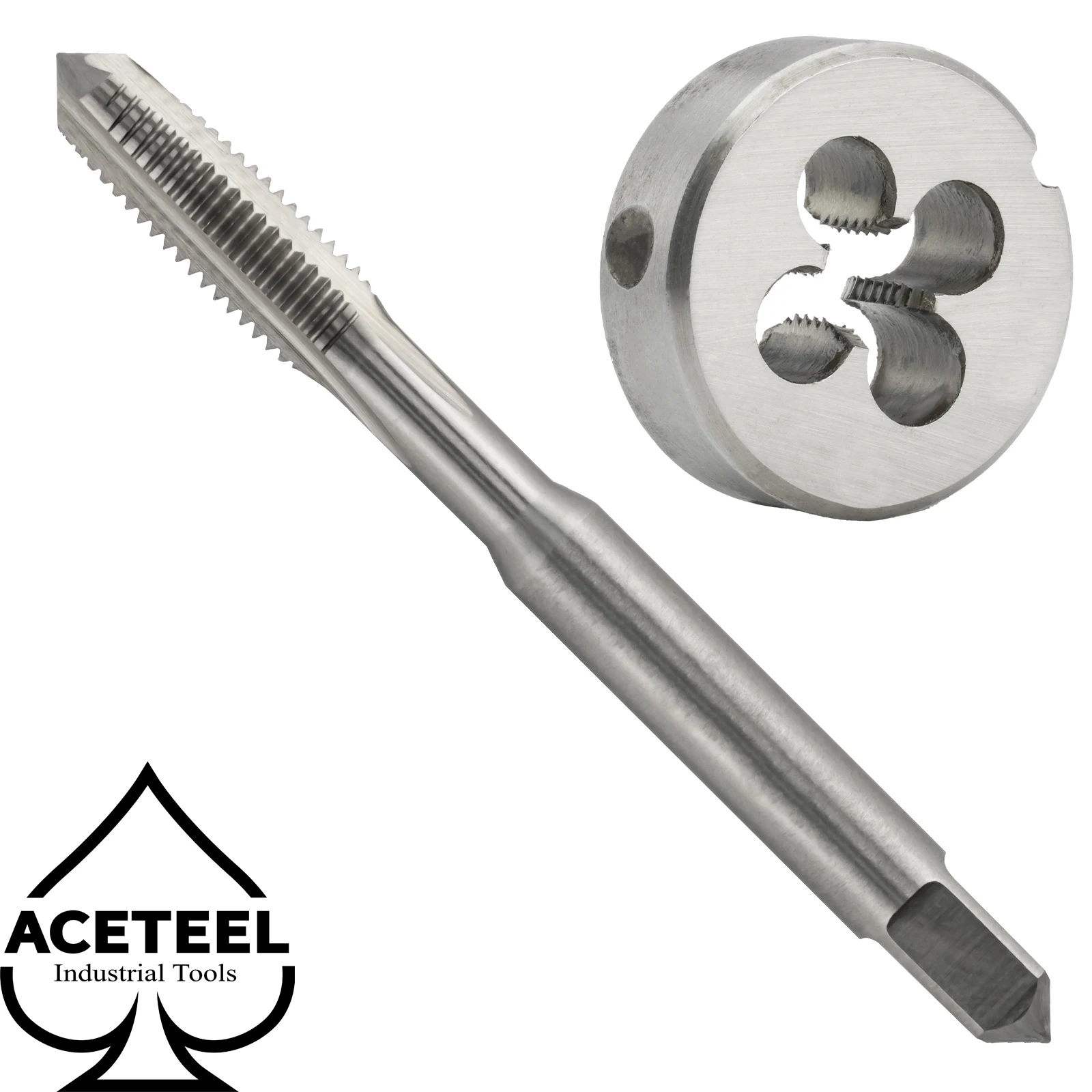 Aceteel Metric M6 X 1 Tap and Die Set Left Hand, M6 x 1.0 HSS Machine ...
