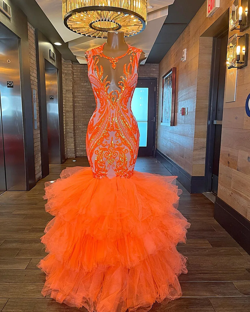 Light Orange Prom Dresses