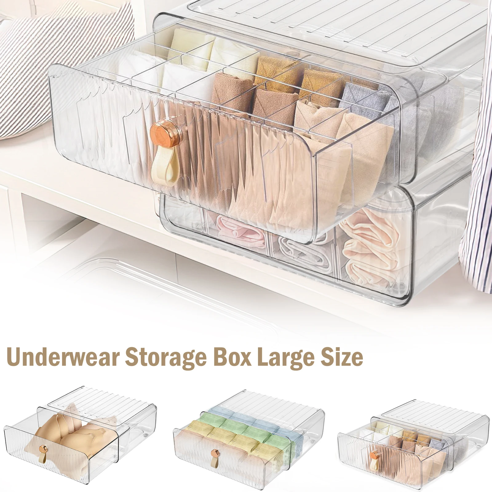 Underwear-Storage-Box-with-Detachable-Separator-Plate-Transparent-Home ...