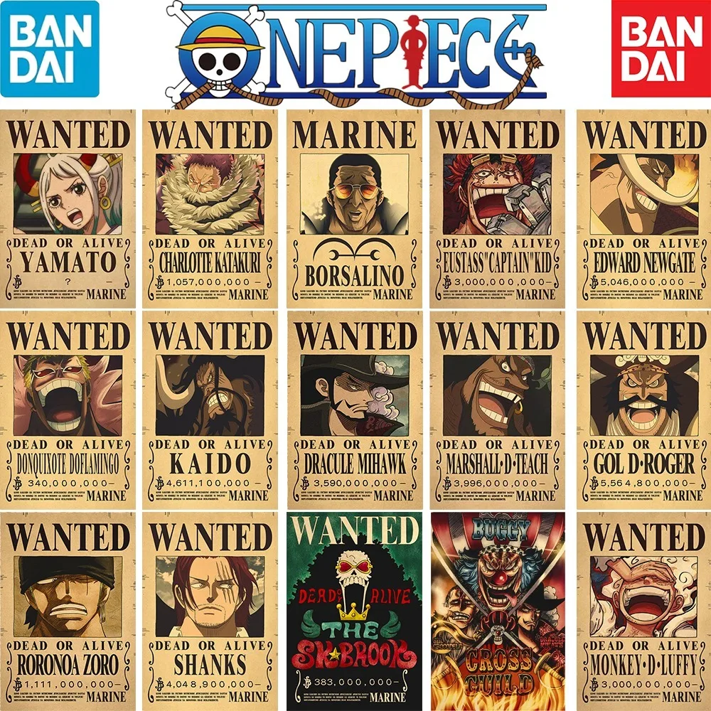 Anime-One-Piece-Bounty-Wanted-Posters-Luffy-5th-Gear-Nika-Form-Roronoa ...