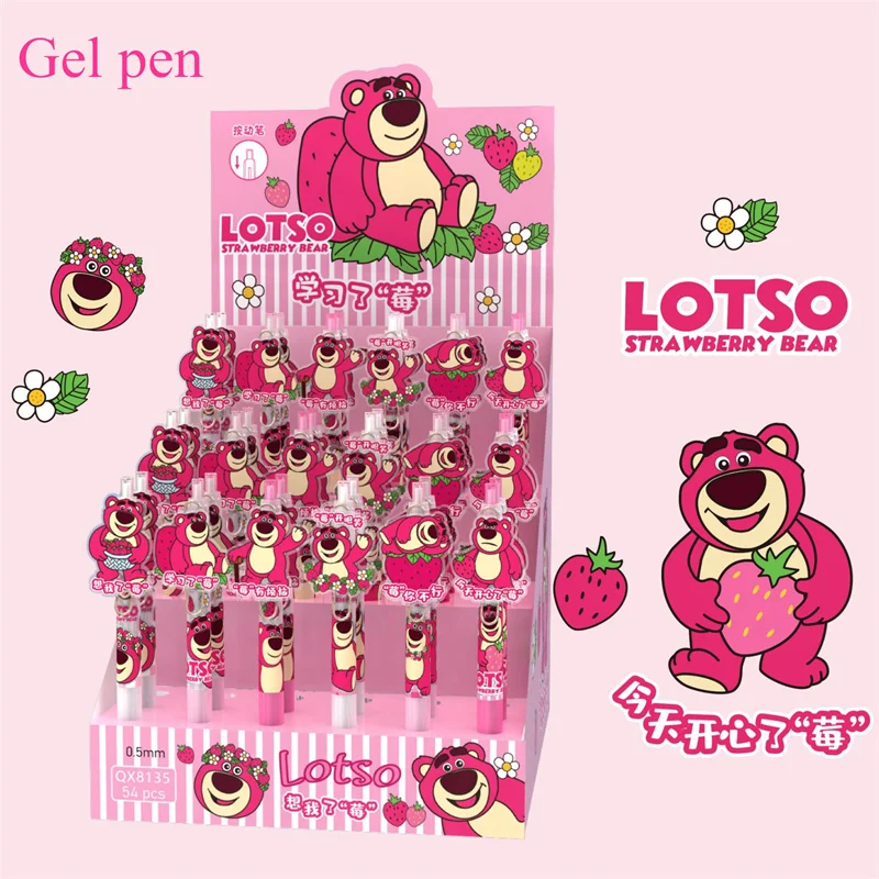 0.5mm Gel Pen Disney Lotso Strawberry Bear Kawaii School Stationery ...