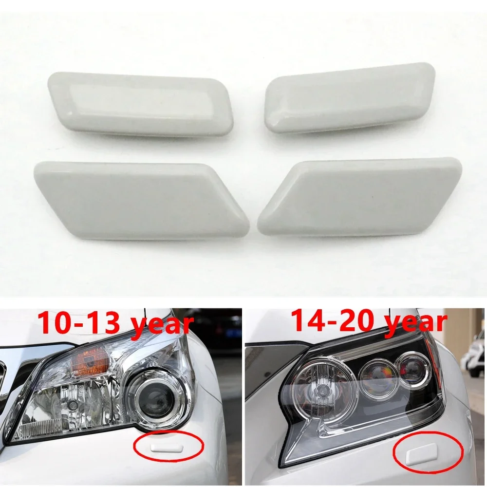 Car-Unpainted-Headlight-Headlamp-Washer-Spray-Nozzle-Cover-Cleaning-Cap ...