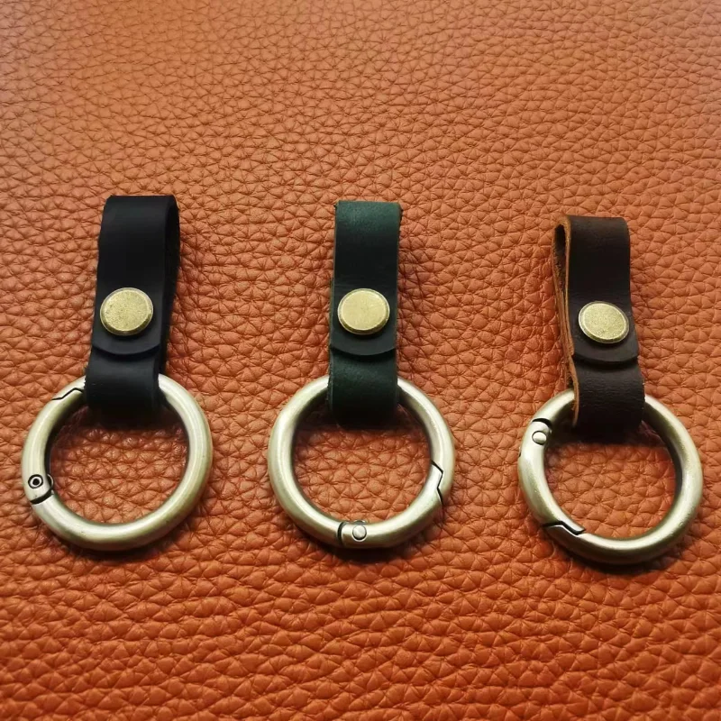 Handmade-Retro-Leather-Keys-Lanyard-Fashion-Durable-Metal-Keyrings ...