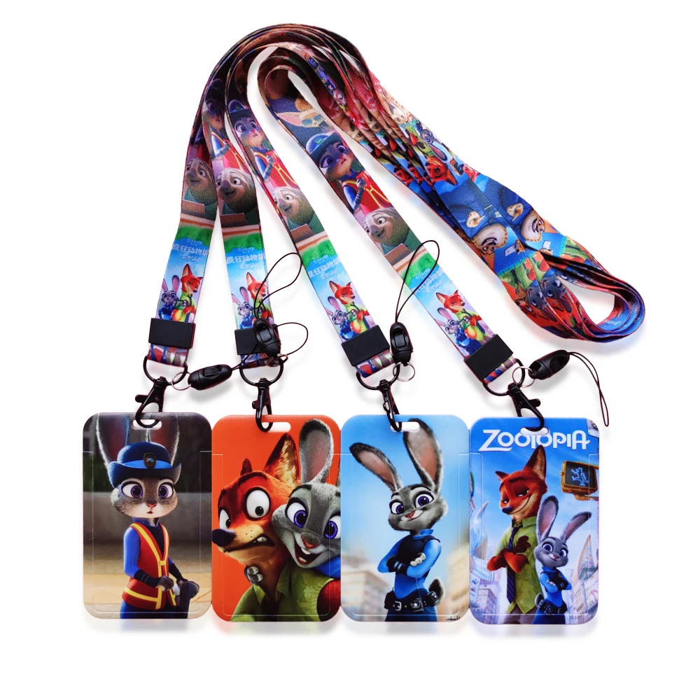 Disney Zootopia Boys Girls Plastic Anime Id Card Holder Fashion Badge ...