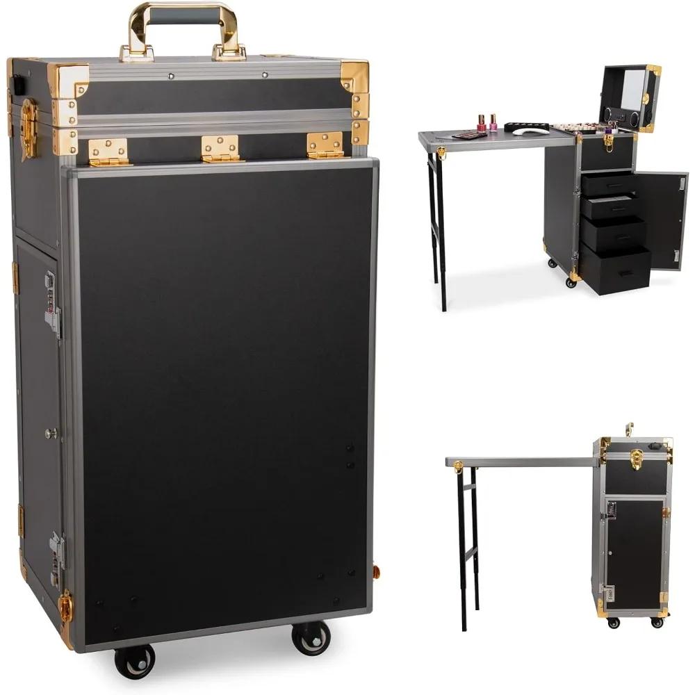 Portable-Rolling-Manicure-Table-Foldable-Traveling-Nail-Desk-W-Storage ...