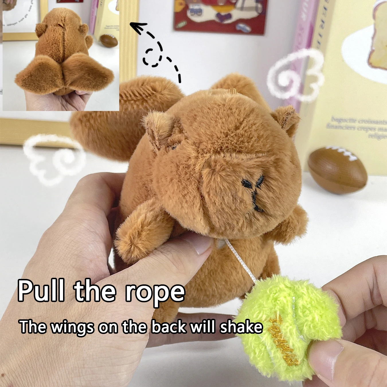 Capybara-mu-eco-de-peluche-de-alas-de-ngel-Capibala-para-ni-os-juguete ...