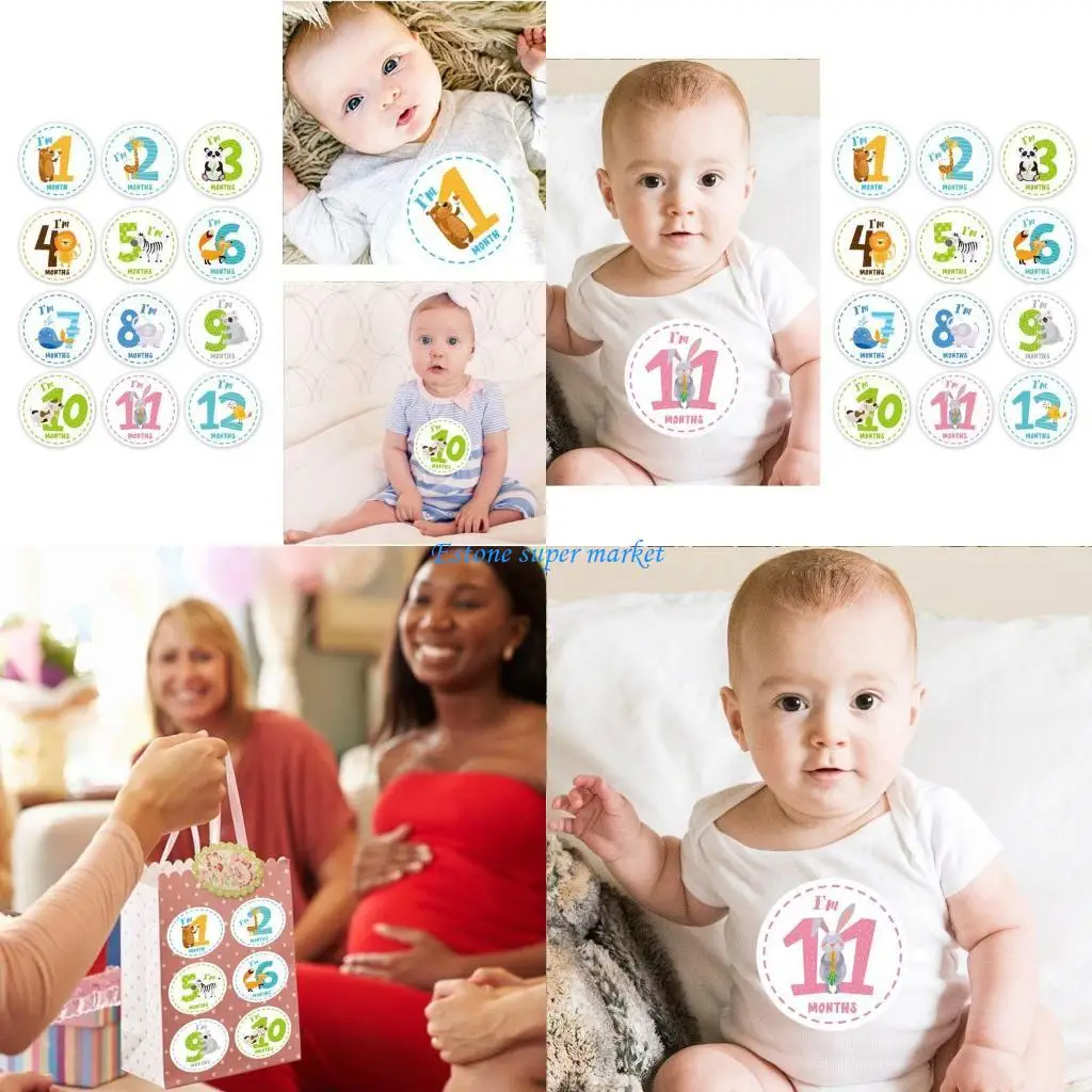 090B Baby Photography Props Photo Stickers Newborn Infant Monthly ...