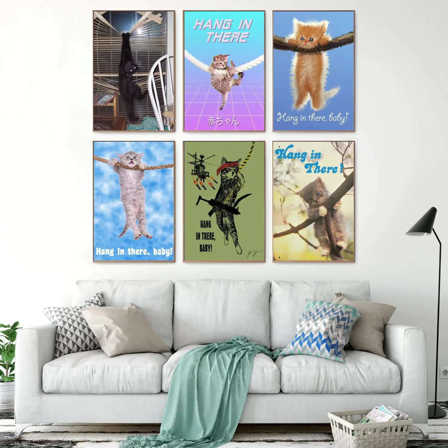 Hang In There Baby Cat Poster