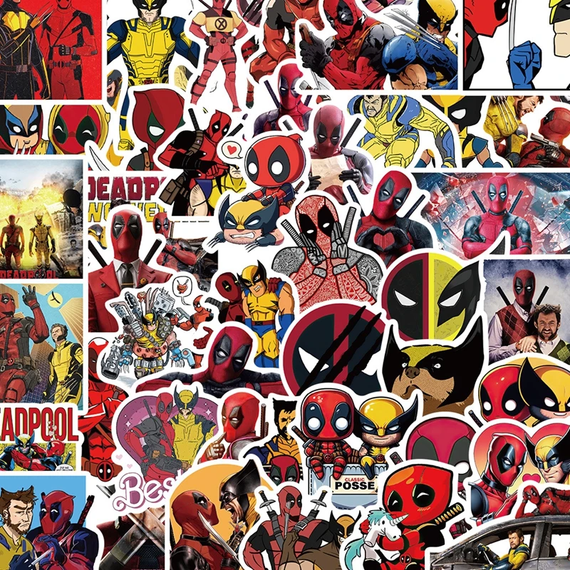 Movie-Deadpool-Wolverine-Stickers-50PCS-Disney-Laptop-Motorcycle ...