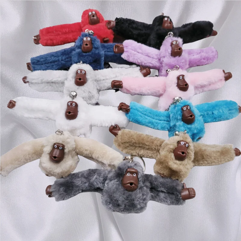 Long Arm Monkey Bag Pendants Key hanger Cute Plush Monkey Keychain ...
