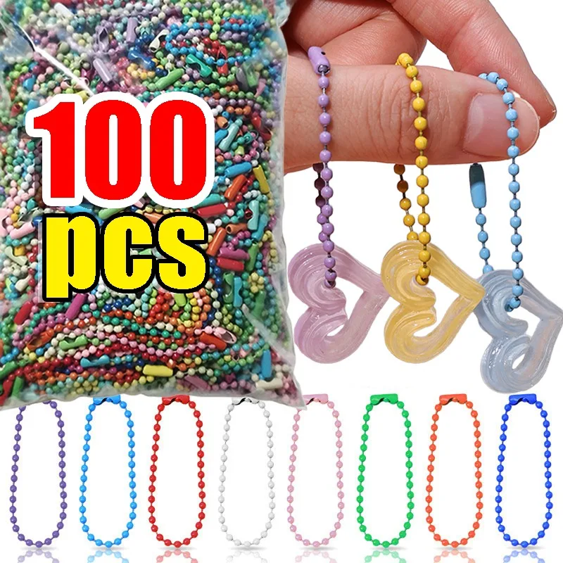 Ball-Bead-Chains-10-100pcs-for-Key-Chain-Dolls-Pendant-Label-Hand-Tag ...