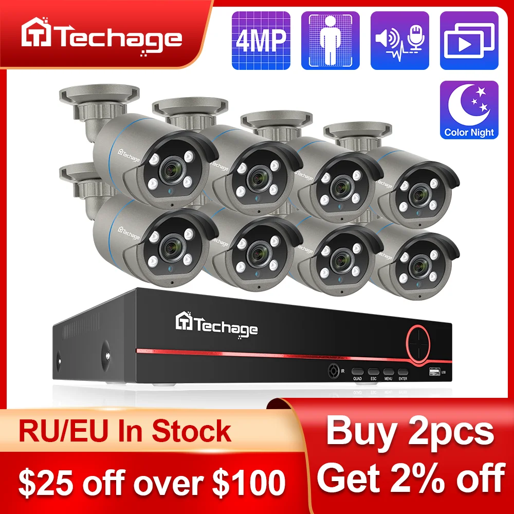 Techage-8CH-HD-4MP-POE-NVR-Kit-CCTV-Security-System-H-265-Face-Detect ...