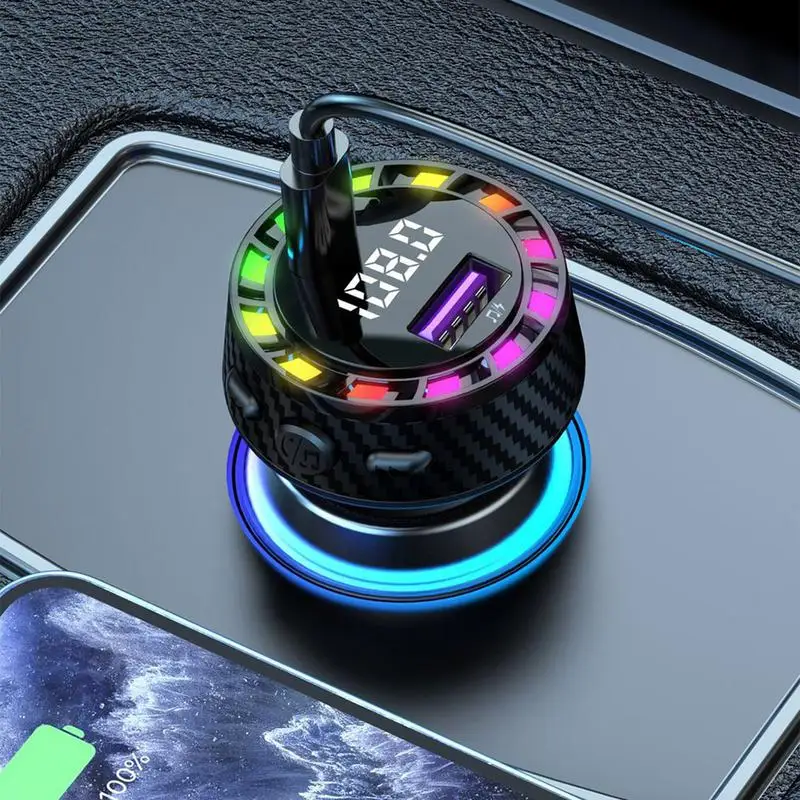 Car Phone Charger Colorful Light 2-Port Charger Fast Smart Charging ...