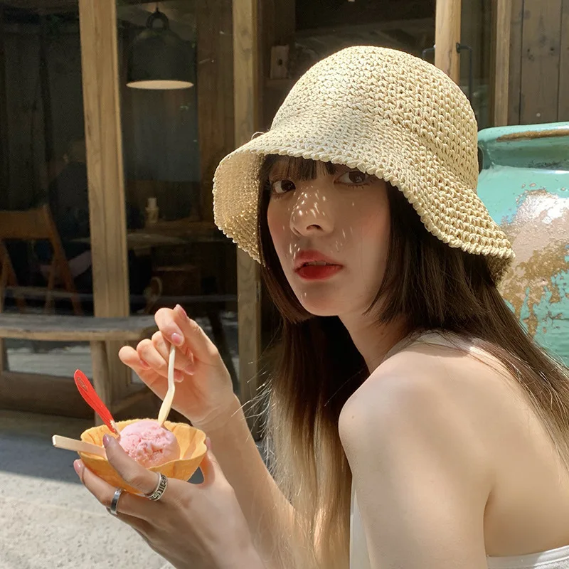 2022-Summer-New-Folding-Straw-Hat-Outdoor-Beach-Sun-Hats-for-Women-Solid-Color-Bucket-Hat.jpg