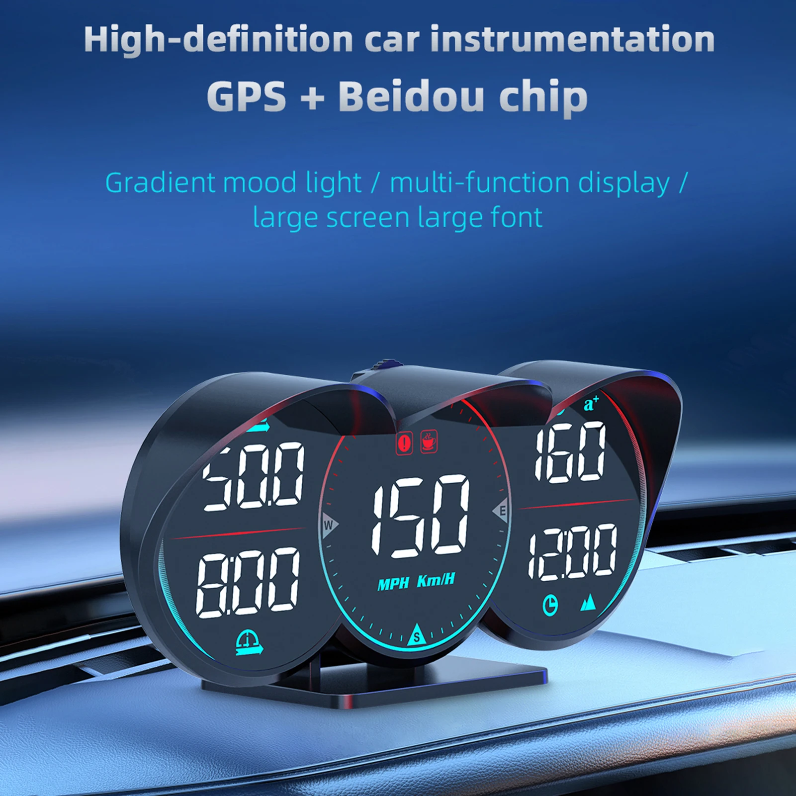 Universal-5-Inches-Head-Up-Display-Digital-GPS-Speedometer-with-Speed ...