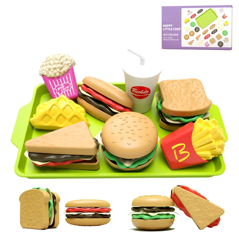 Children-Hamburger-Pretend-Play-Cooking-Toys-Set-Mini-Simulation-Food ...