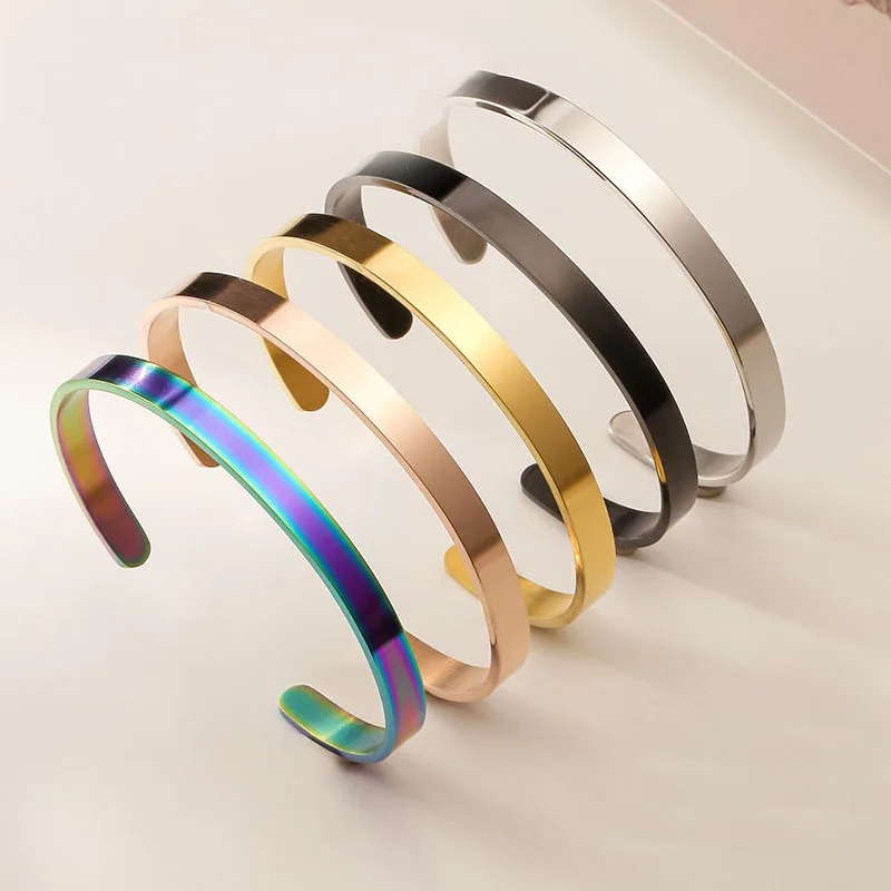 Black Stainless Steel Braclet | Stainless Steel Cuff Bangle | Stainless ...