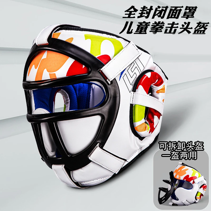 High-Grade PU Leather Boxing Helmet Kids Professional Competition ...