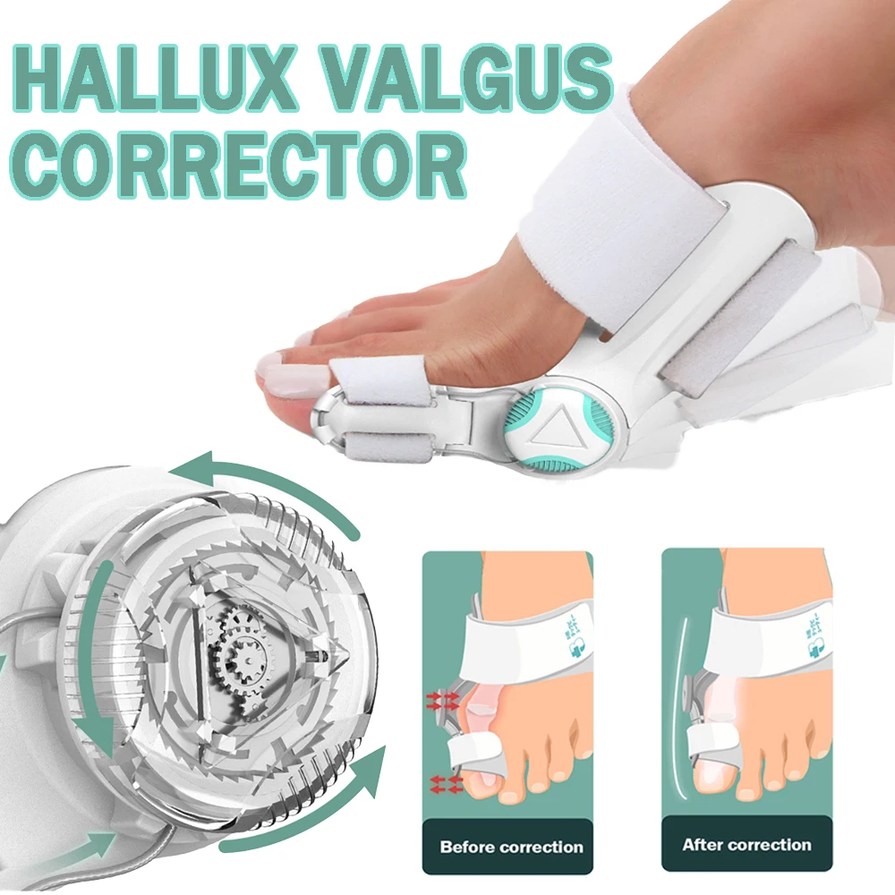 Adjustable-Bunion-Corrector-Unisex-Foot-Hallux-Valgus-Braces-with-Knob ...