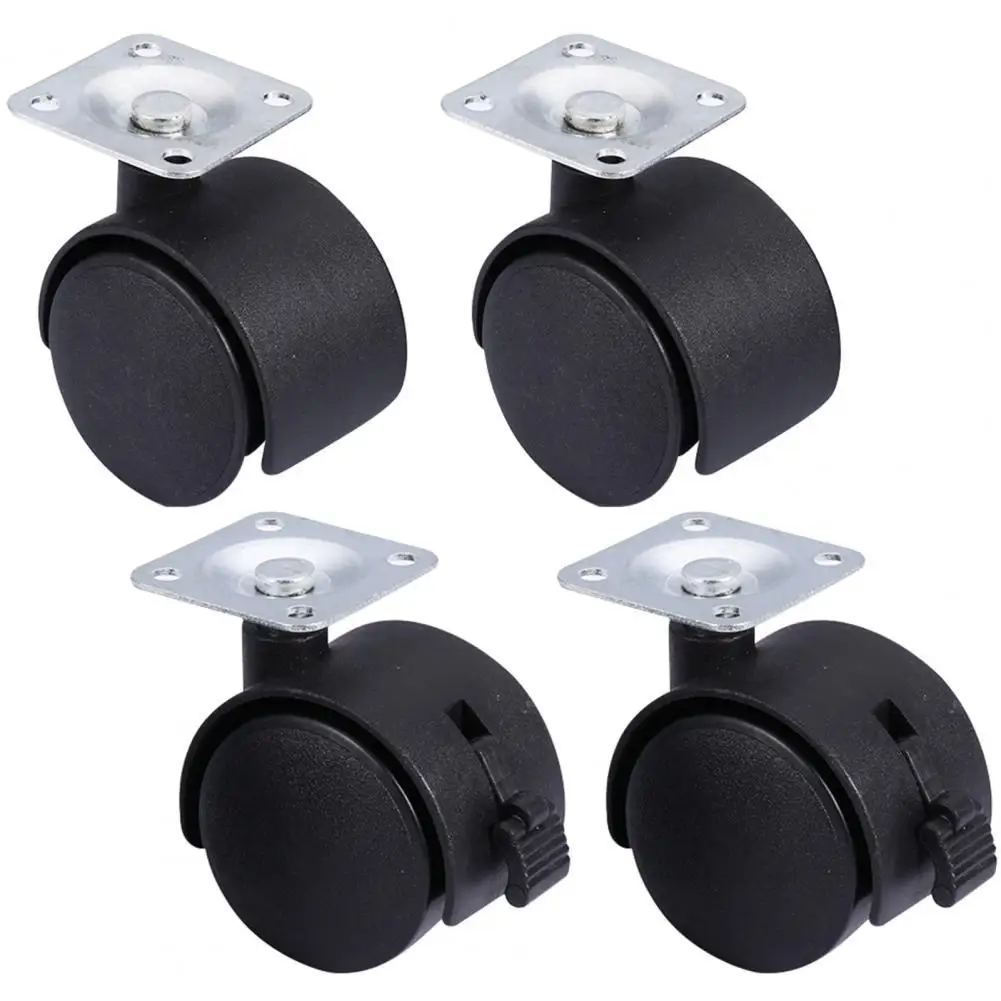 4Pcs-1-5-Inch-Caster-Wheels-Removable-Smoothly-Nylon-Strong-Load ...