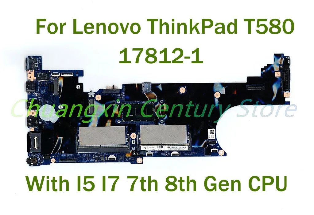 For-Lenovo-ThinkPad-T580-Laptop-motherboard-17812-1-with-With-I5-I7-7th ...