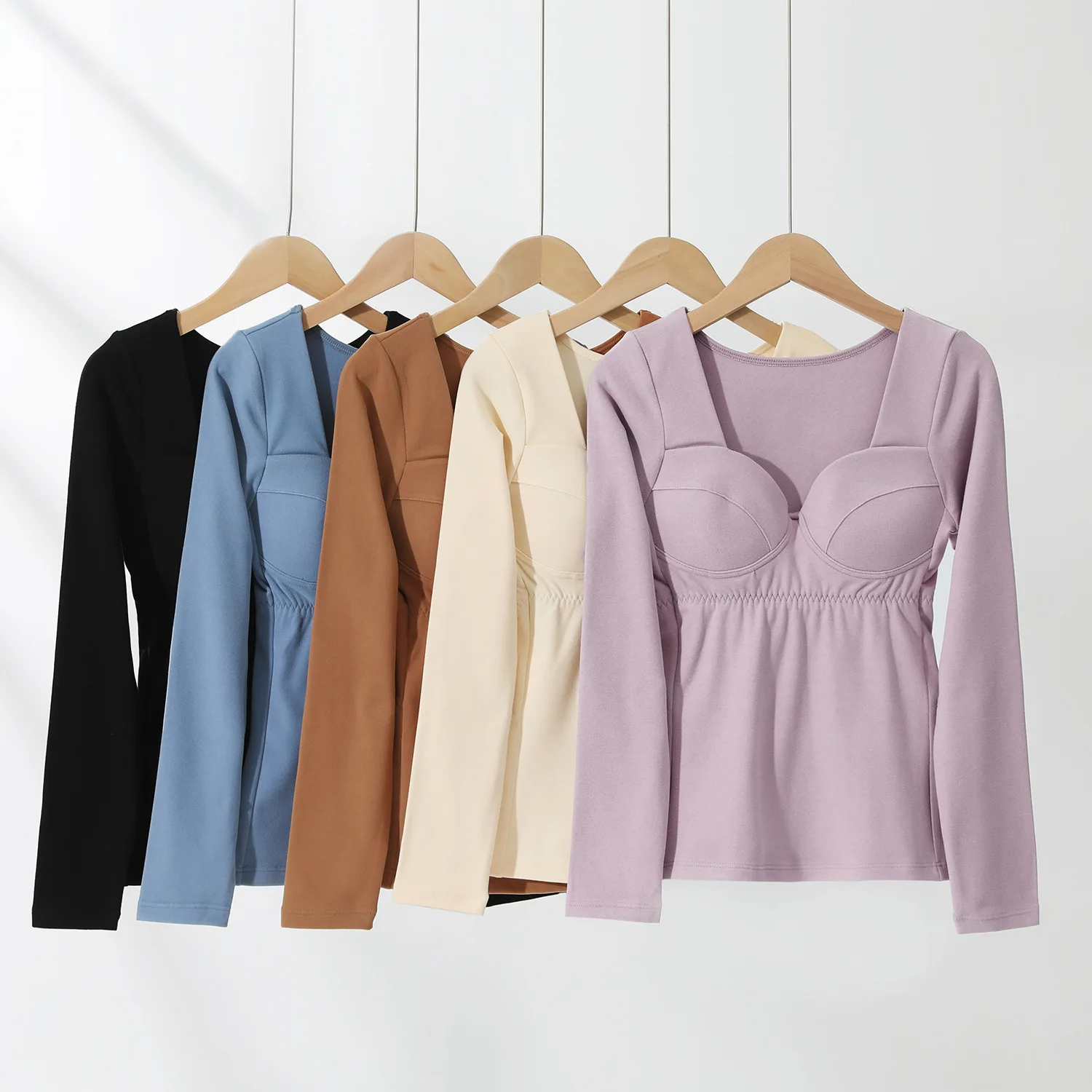 2023-New-Warm-Top-Long-Sleeves-with-Chest-Pads-Integrated-Heat ...