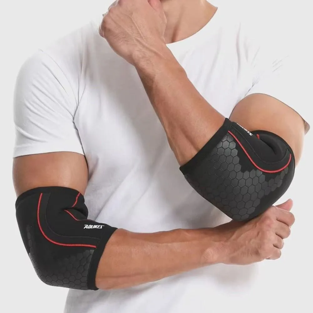 Weightlifting-7MM-Elbow-Support-Neoprene-Thickened-Elbow-Pads-Black ...