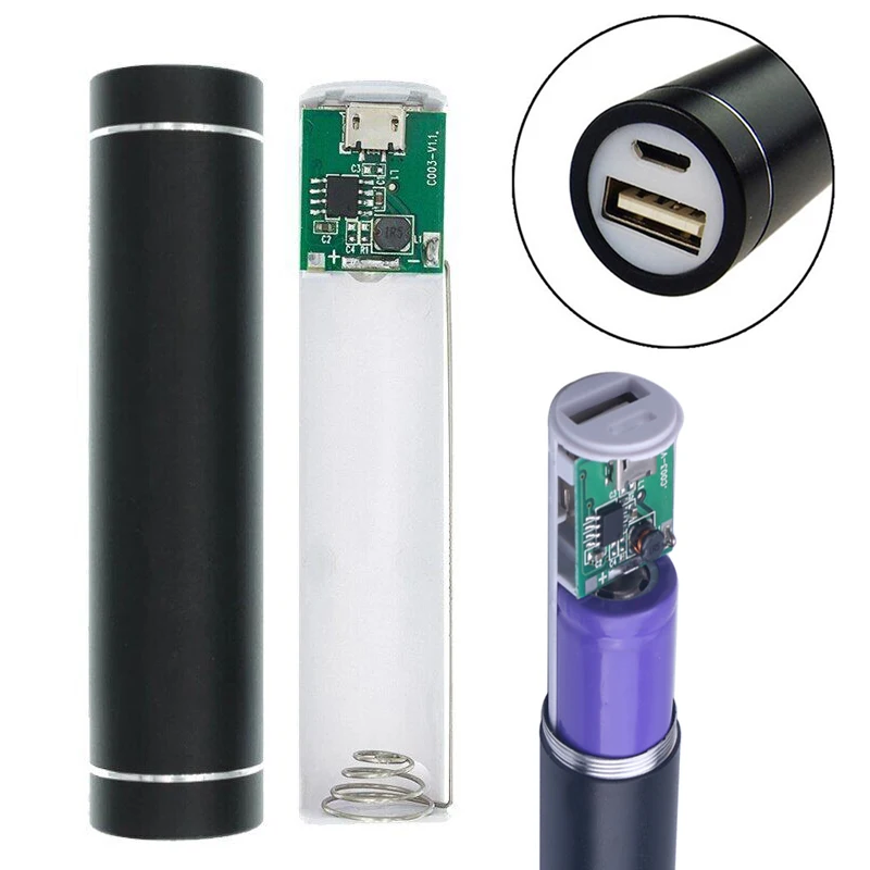 Mini-18650-Power-Bank-Case-Aluminum-Alloy-5V-USB-Power-Bank-DIY-Case ...
