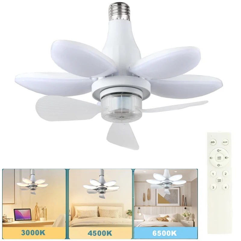 E26-E27-Socket-Fan-Light-Dimmable-LED-Folding-Fan-Light-Bulb-with ...