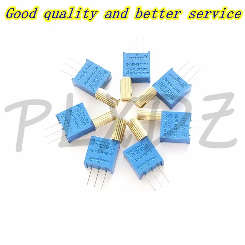 10PCS 3296W multi-turn adjustable potentiometer Metal Shaft Long Handle ...