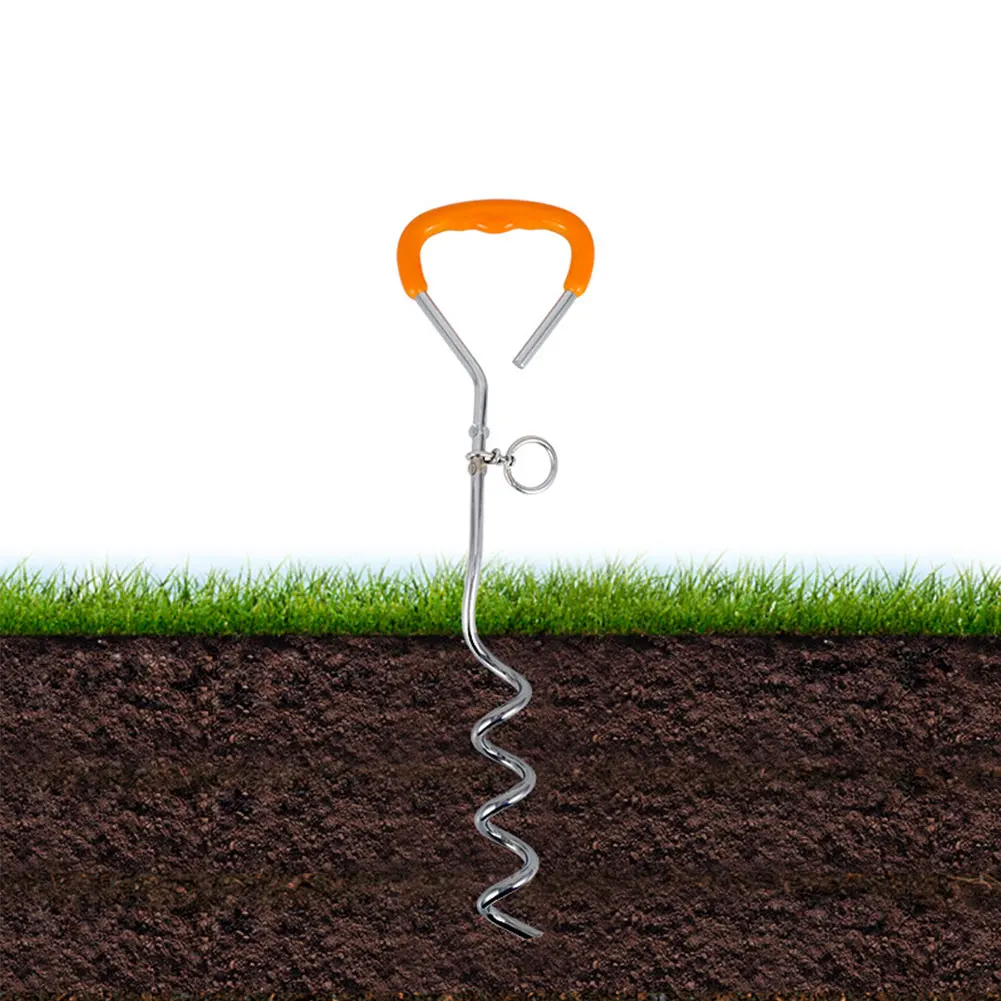 Dog-Tie-Out-Stake-Durable-Tool-Heavy-Duty-Garden-Yard-Home-Anti-Winding ...