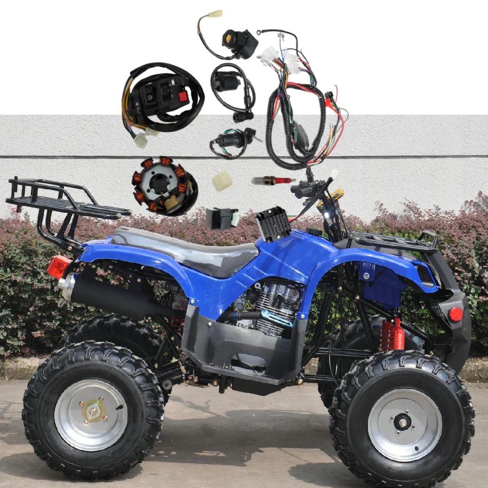 Full Set Beach ATV Wiring Harness Kit For ATV QUAD 150/200/250CC Car ...