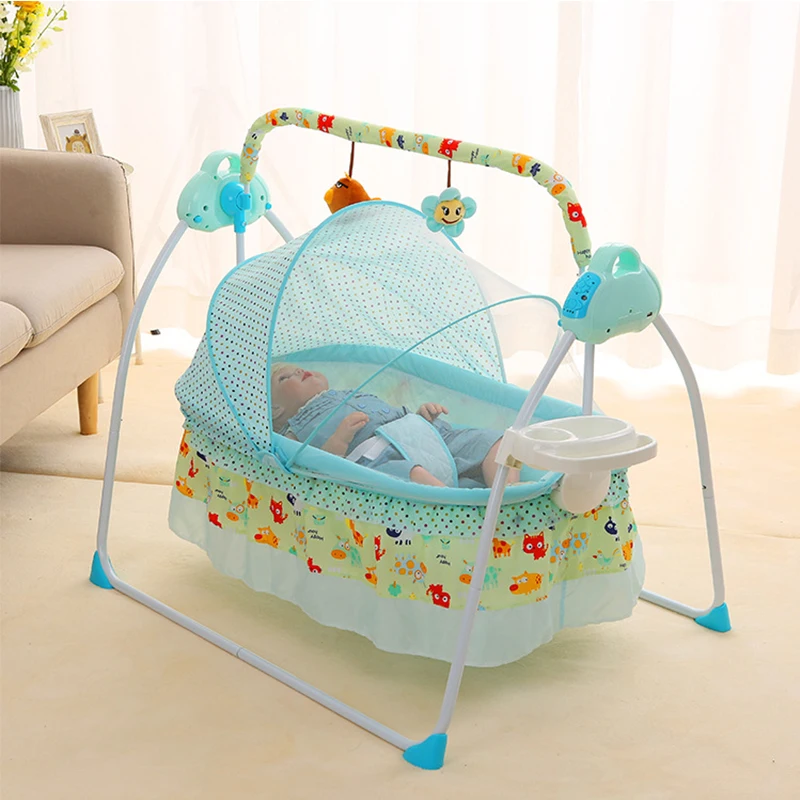 2022-Baby-Electric-Cradle-Bed-Swing-Crib-Automatic-Baby-Rocking-Swing ...