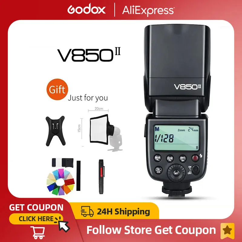 Godox-V850II-incorporado-2-4G-GN60-sistema-X-inal-mbrico-Li-ion-c-mara ...