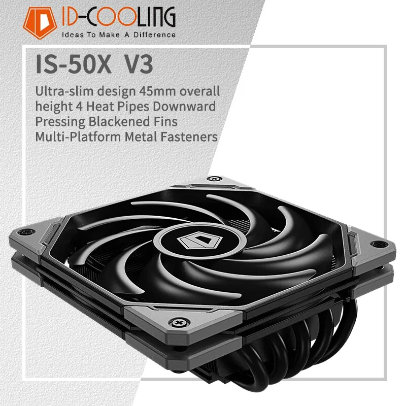 ID-COOLING-IS-50X-ITX-Air-cooling-CPU-Cooler-4-Heat-Pipes-4Pin-PWM-Fan ...