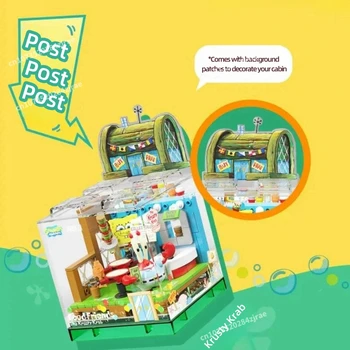 Spongebob Series Building Blocks Box Patrick Star Krusty Krab Squidward Tentacles Room Model ...