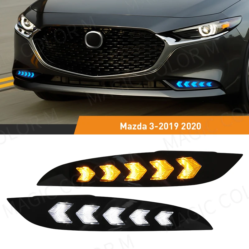 For Mazda 3 Axela 2019 2020 DRL Daytime Running Light LED Fog Lamp Turn Signal Indicator White Yellow Blue Car Accessories 12V AliExpress 34