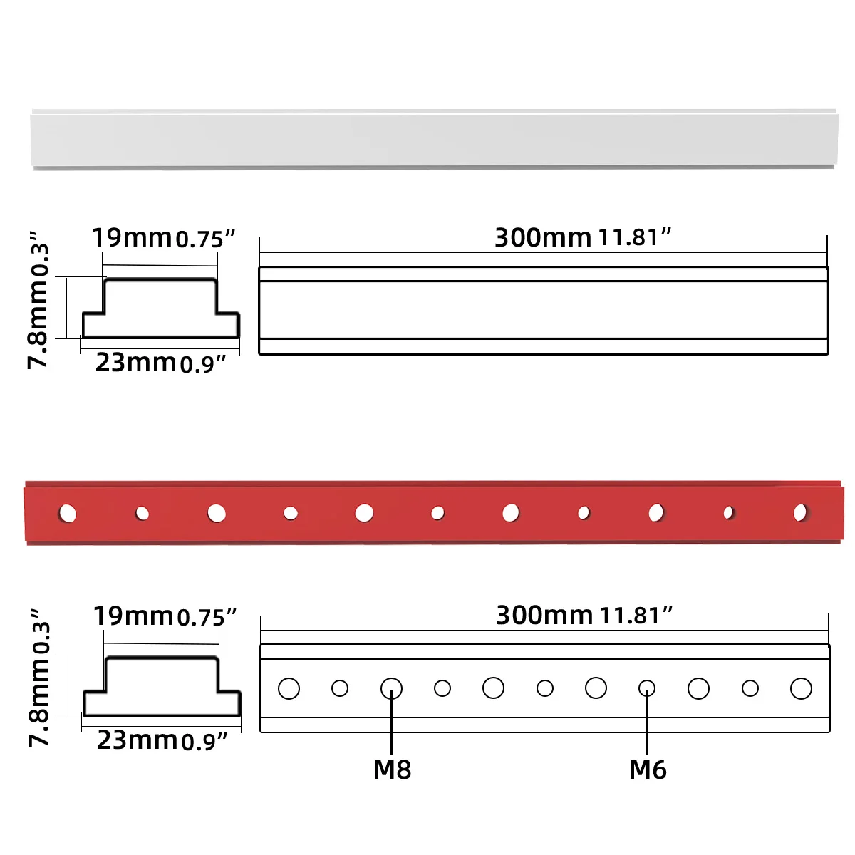 T-Slider T-track Miter Fixture Woodworking Aluminum Miter Bar Slider ...