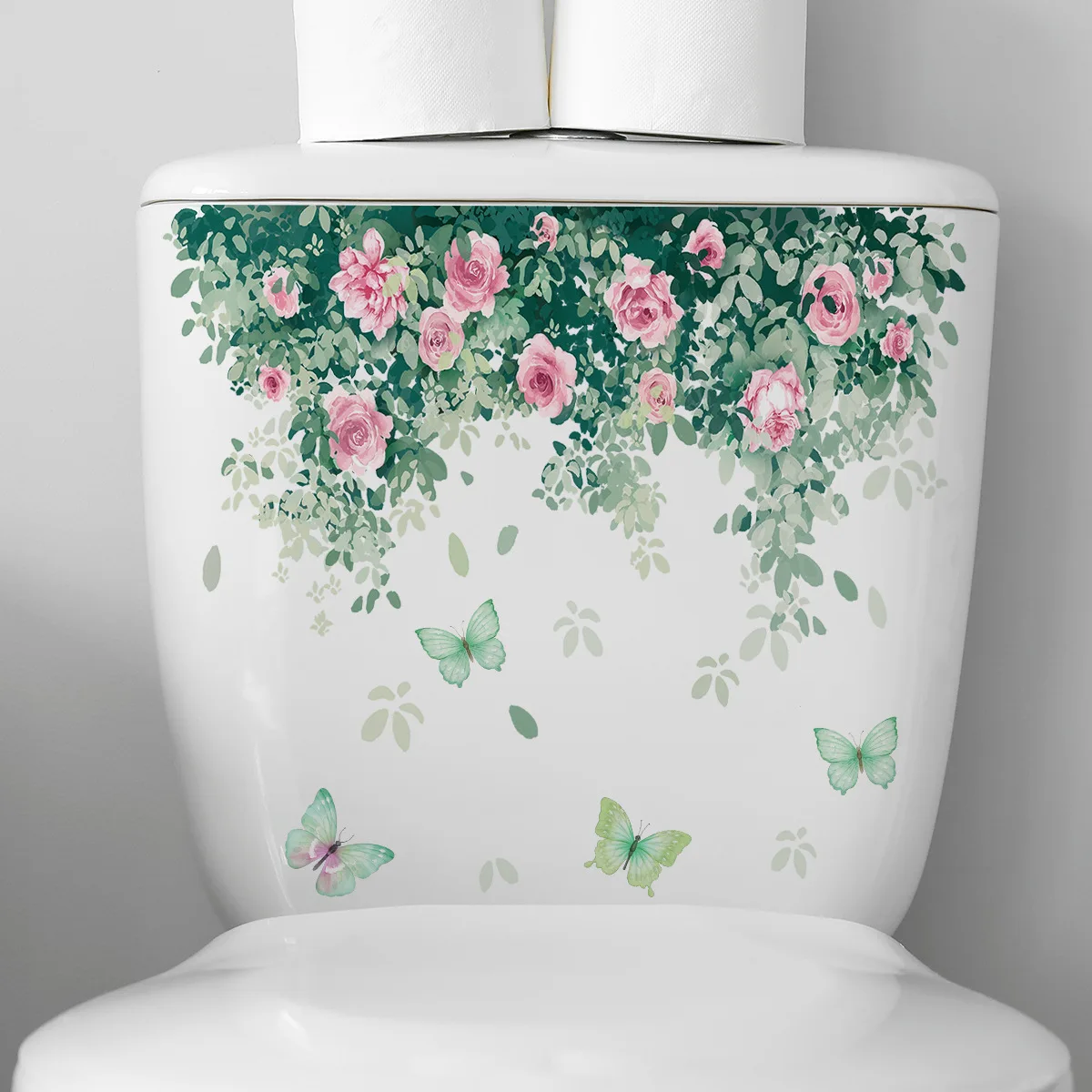 Green-Plant-Leaves-Toilet-Sticker-WC-Self-Adhesive-Art-Mural-Beautify ...