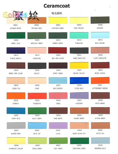 Delta Acrylic Paint Color Chart