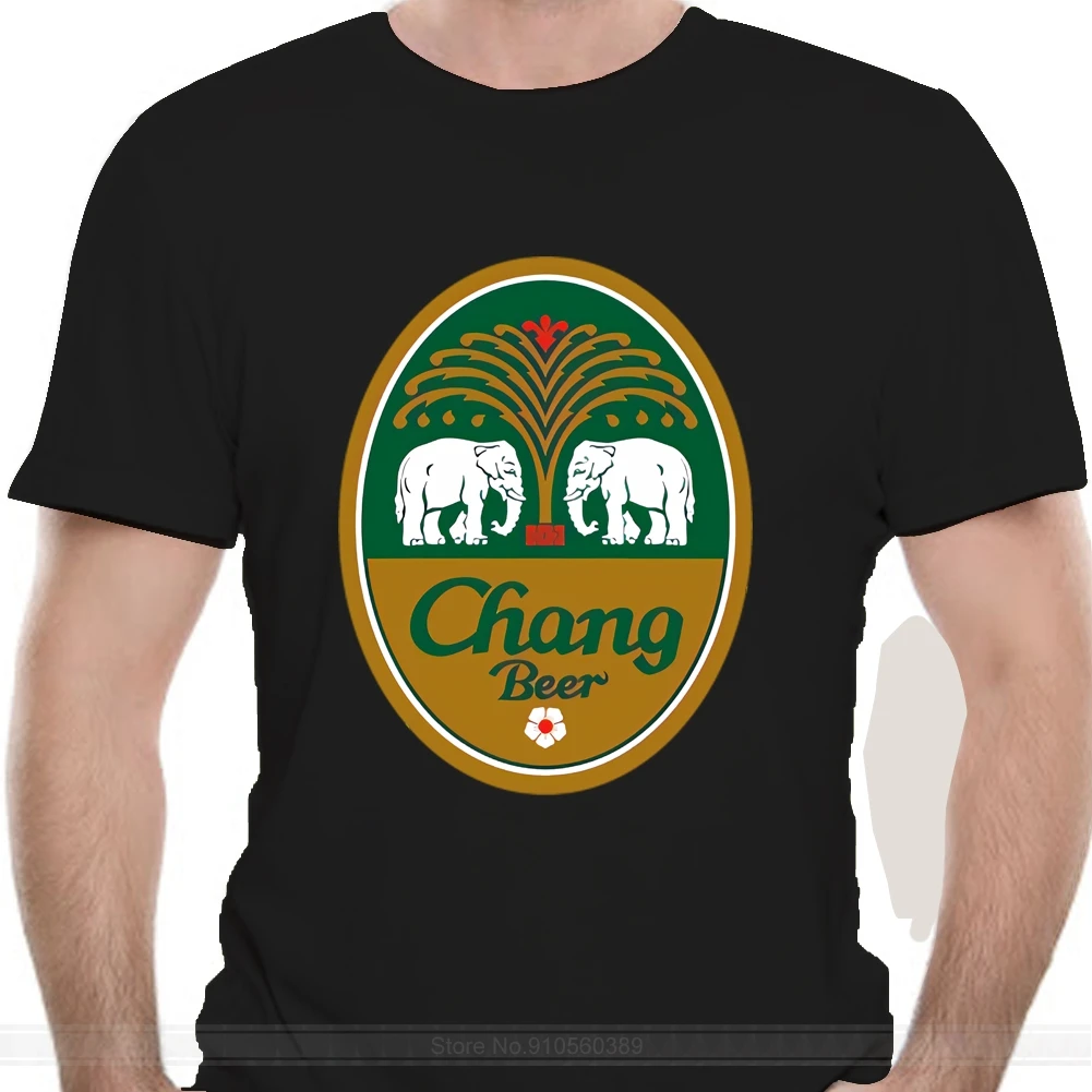 MEN T SHIRT CHANG BEER THAILAND ELEPHANT 100 soft New Thai retro cotton ...