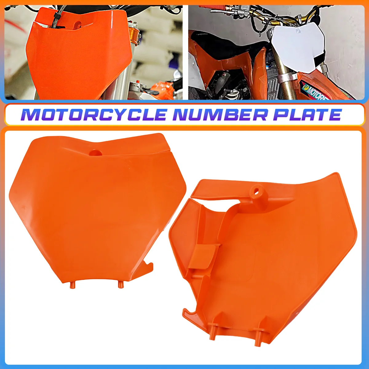 Motorcycle Front Number Plate Plastic Cover For KTM 125 150 250 350 450 ...