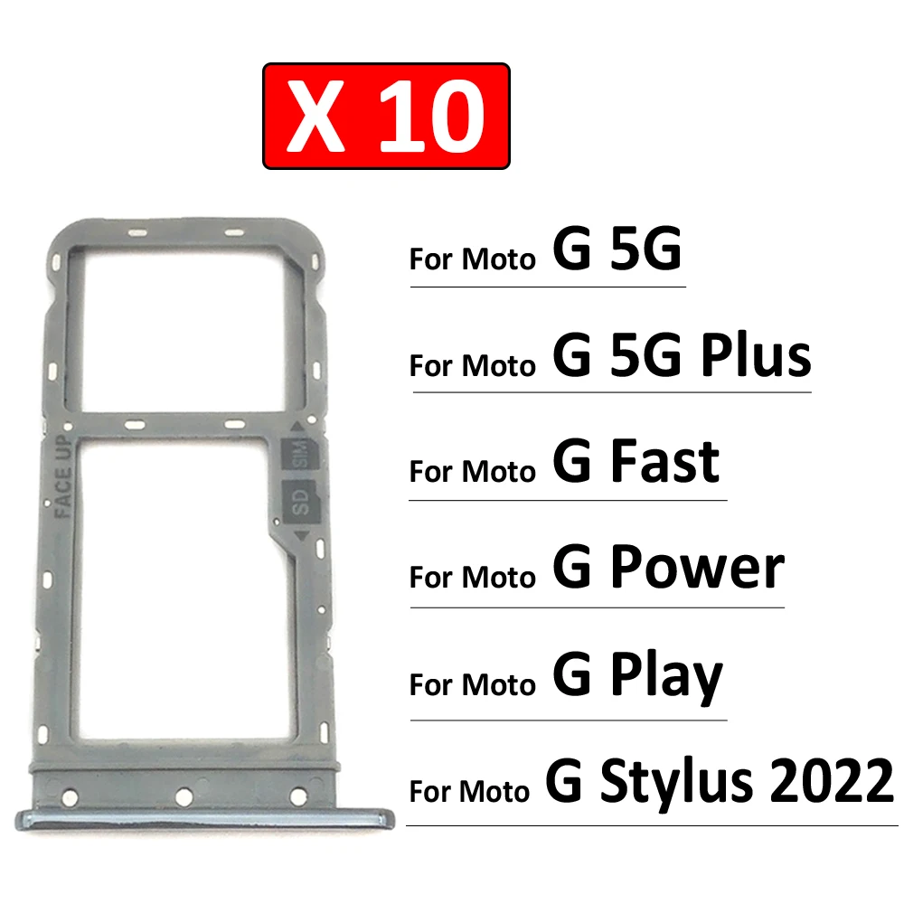 10Pcs-Original-New-SiM-Tray-For-Motorola-Moto-G-5G-Plus-G-Fast-Power ...
